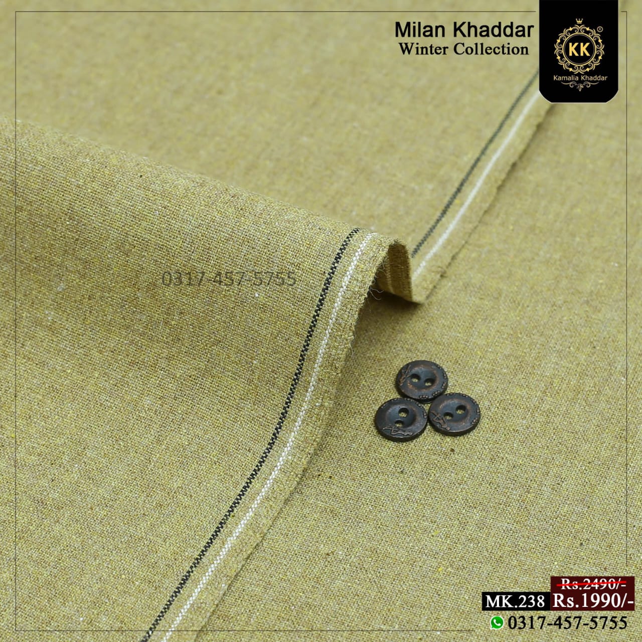 MK-214 Khaddar Winter Collection – KAMALIA KHADDAR